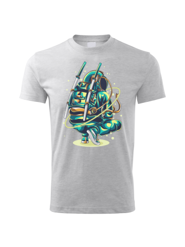 Tričko - Astro Samurai kneeling Single Jersey, 100 % bavlna